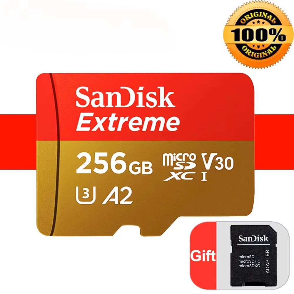 SanDisk Extreme MicroSD 256GB V30 A2 карта памяти