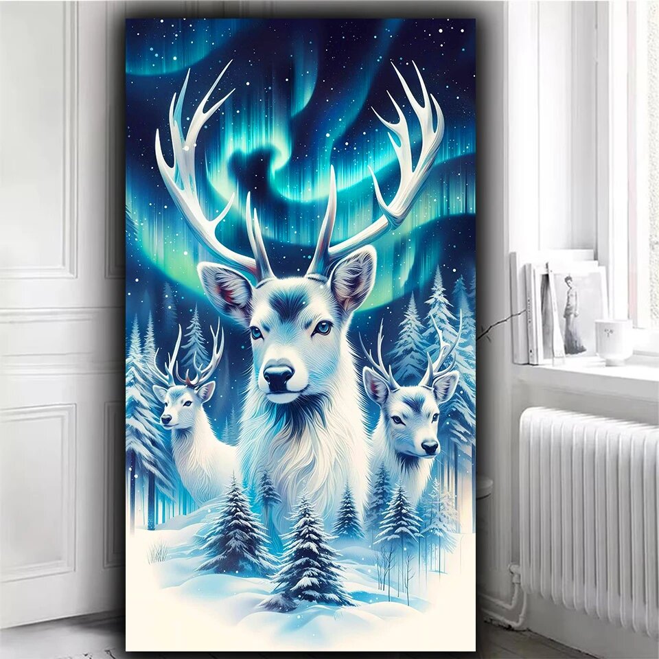 Алмазная живопись шuai rao Северное сияние square 70x130cm