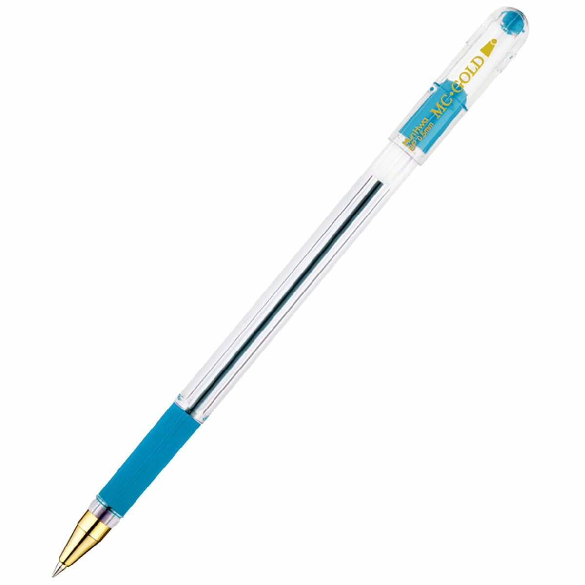 Ручка шариковая MunHwa MC Gold (0.3мм, голубая, масляная основа) (BMC-12), 144шт.