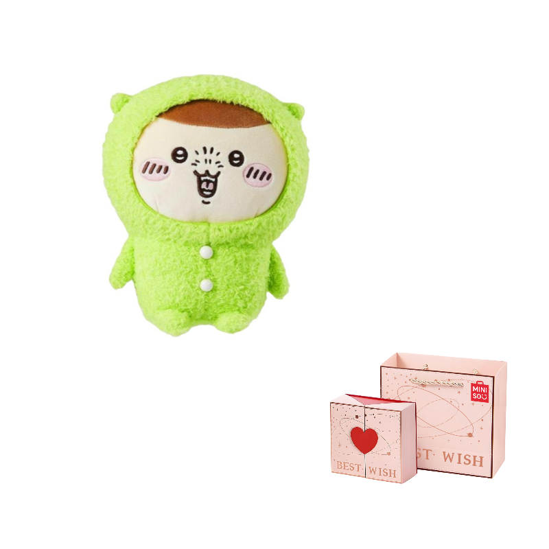 MINISO x Chiikawa Подарочная сумка Рождественская коллекция с оленем и елкой, Pajamas Sitting Posture Kuri-Manju