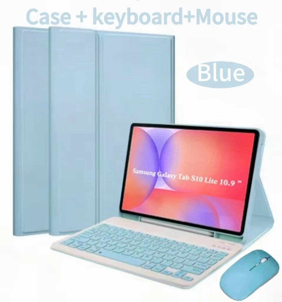 Чехол с клавиатурой и мышью Blue 2 для Samsung Galaxy Tab S10 Lite, Portuguese