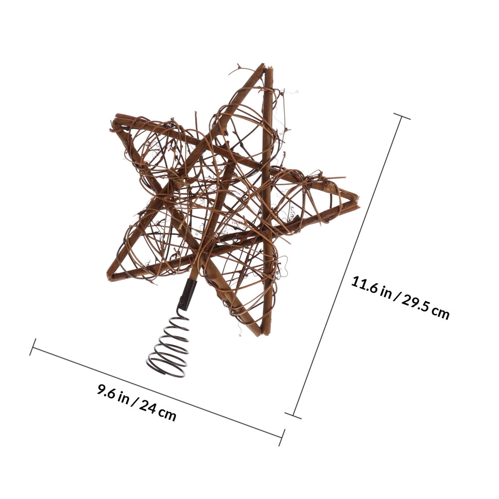Rattan Star For Christmas Tree Топпер Для Ёлки Создаёт Природную Атмосферу 30.00X25.00X5.00Cm