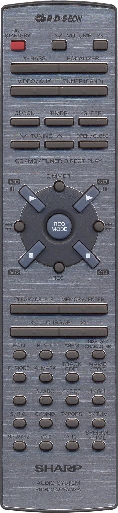 Пульт для Sharp RRMC G0278AWSA ориг. AUDIO SYSTEM