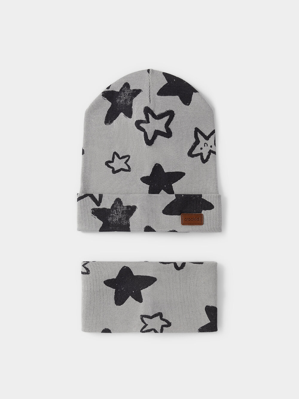 Комплект с головным убором хлопковый набор шапка и снуд, детский для мальчиков