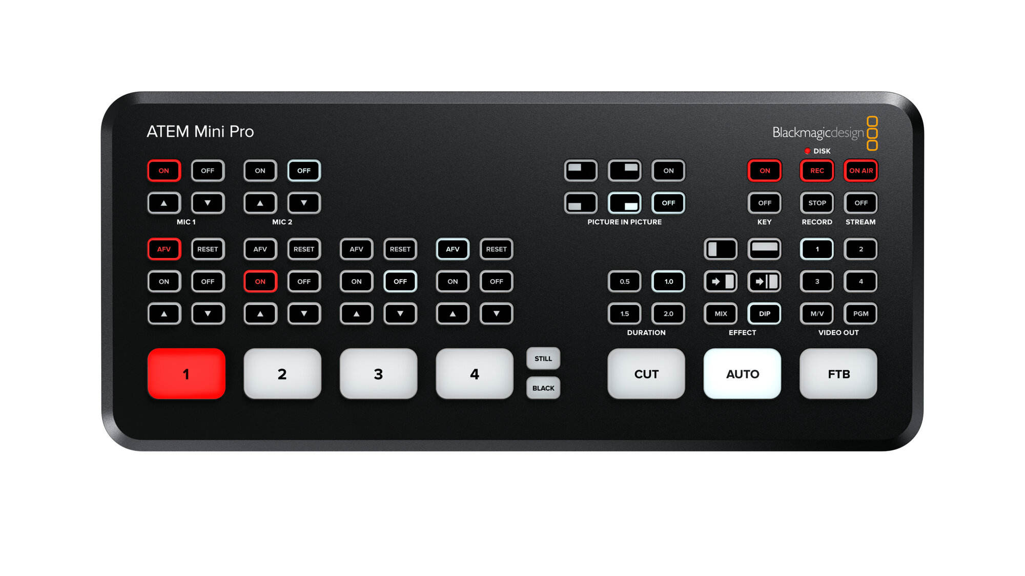 Видеомикшер Blackmagic ATEM Mini Pro, 4х HDMI-входа, потоковая трансляция