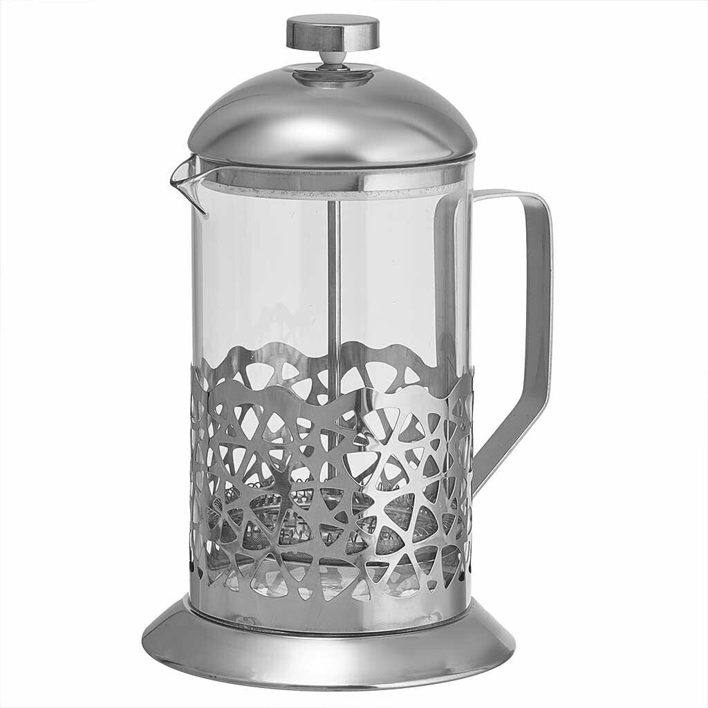 Френч-пресс для чая 800 мл Webber BE-3140, нержавеющая сталь, стекло