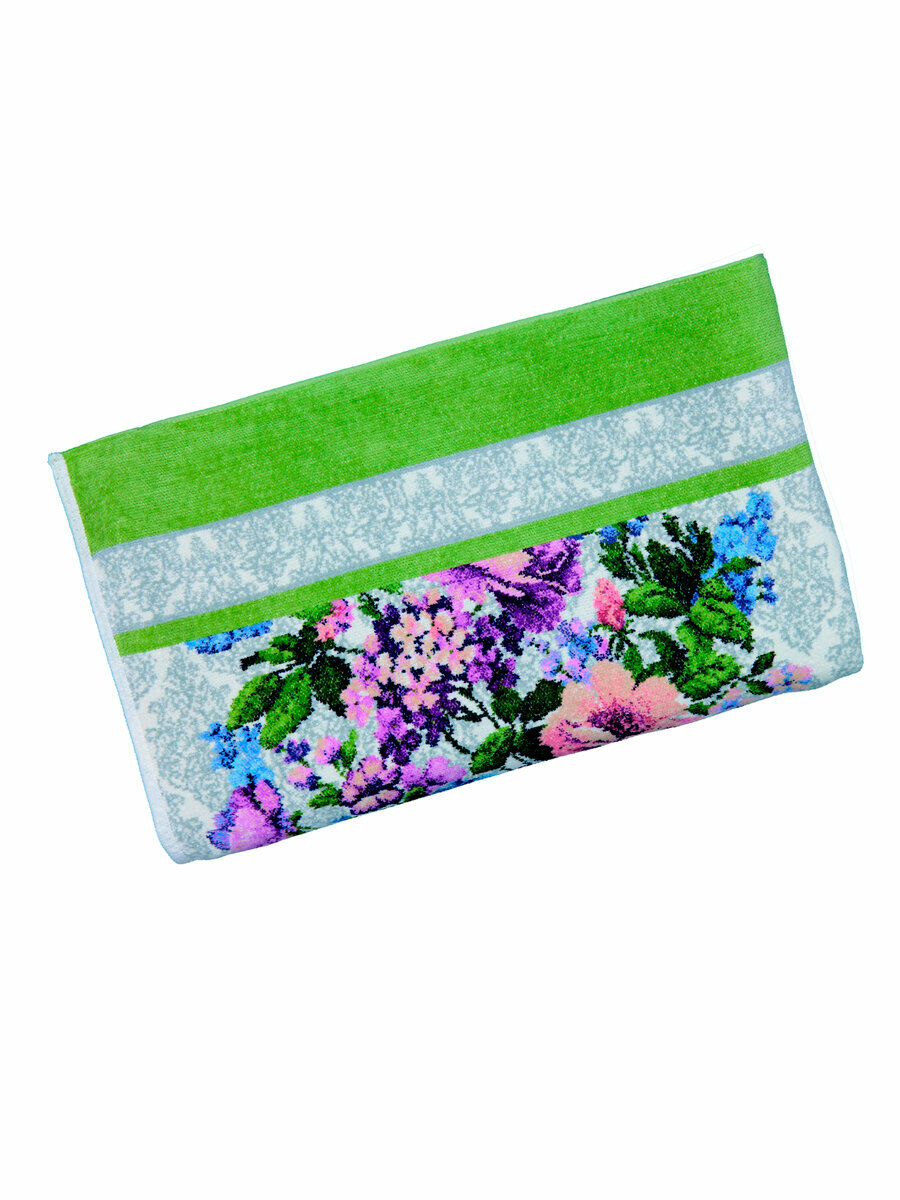 Плед Feiler Anastasiya, 150 см x 230 см, 100% хлопок, зеленый, махровый