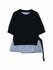 Топ Sacai Striped detail top, размер 44, blue