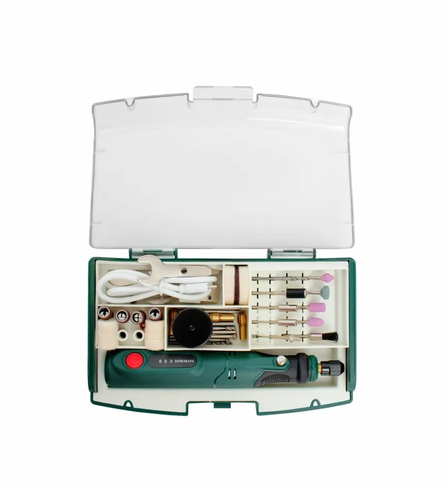 Гравёр аккумуляторный Li-ion FAVOURITE FGM 3.6FS 3,6 В, 1,3 А/ч, 5000-15000 об/мин, 94 насадок