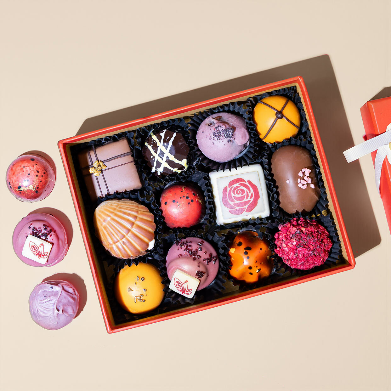 Подарочный шоколадный набор конфет Frenchkiss, Розовый закат , конфеты ручной работы