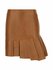 Юбка Iceberg Pleated leather mini skirt, размер 40, brown