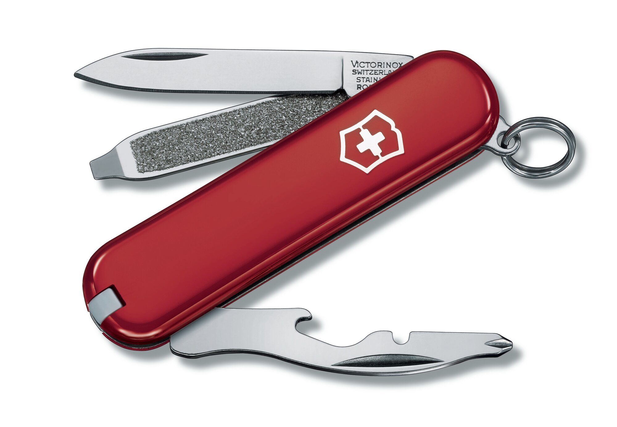 Нож брелок VICTORINOX Rally, 58 мм, 9 функций, красный 0.6163