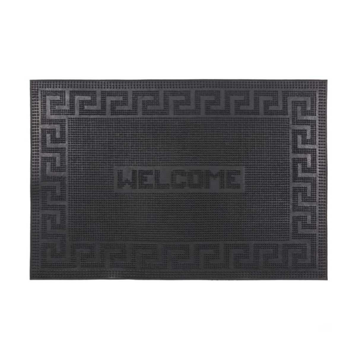 Коврик придверный SUNSTEP Welcome, резиновый, 40х60 см, черный 31-027