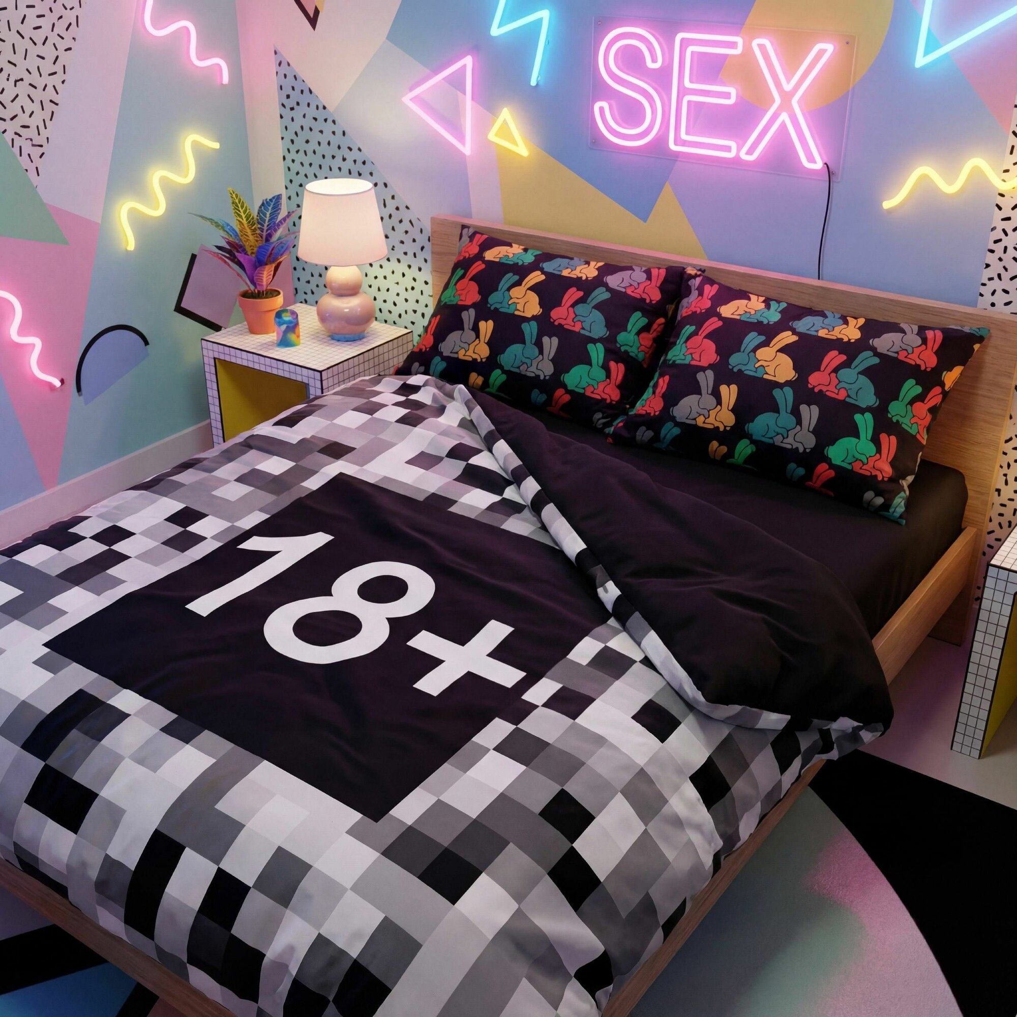 Арт комплект постельного белья, 18+ Семейный, 50/70