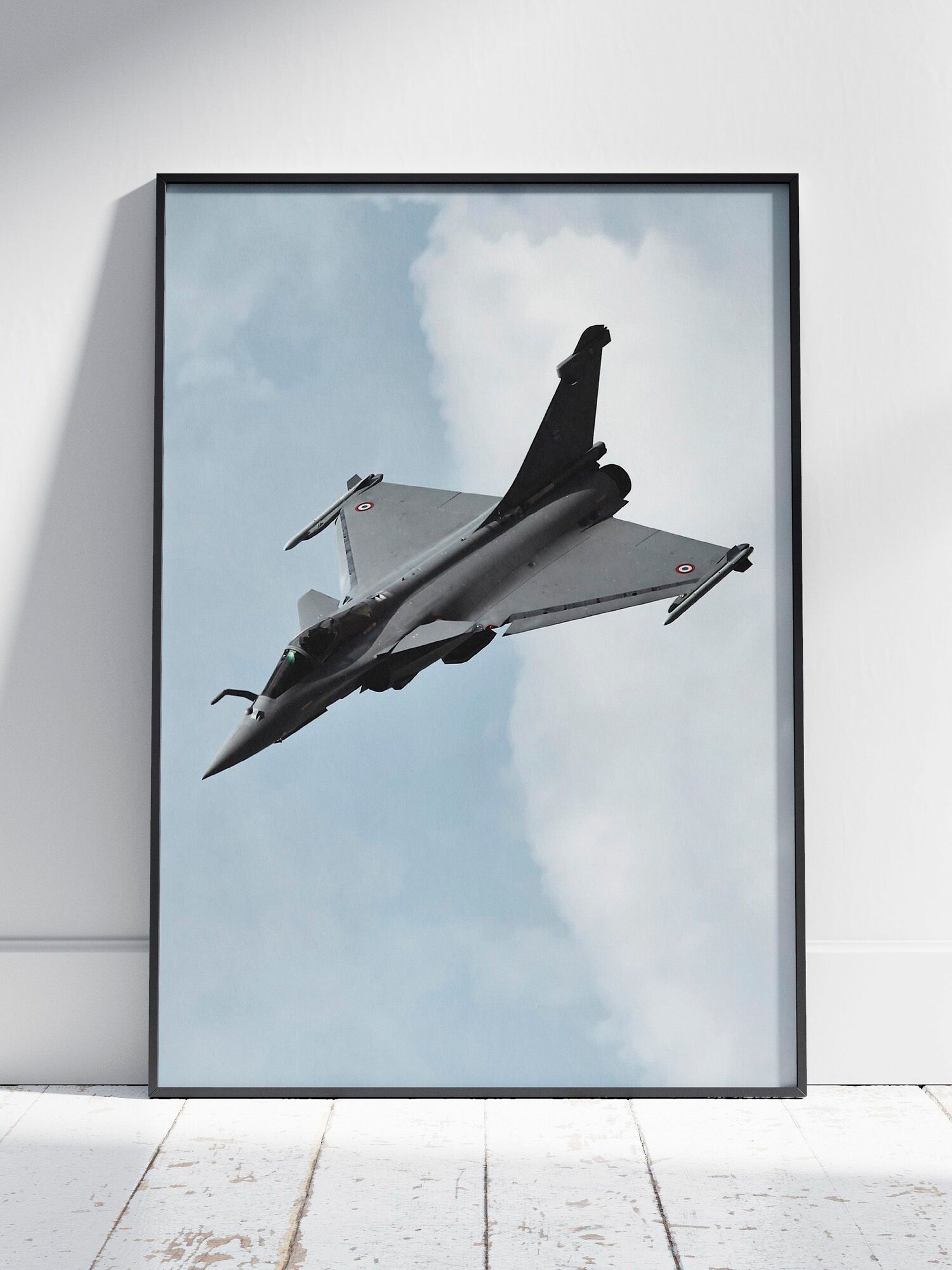 Плакат на стену для интерьера Техника и транспорт (Дассо Рафаль - Dassault Rafale 1) - Постер по транспорту формата A4 (21x30 см)