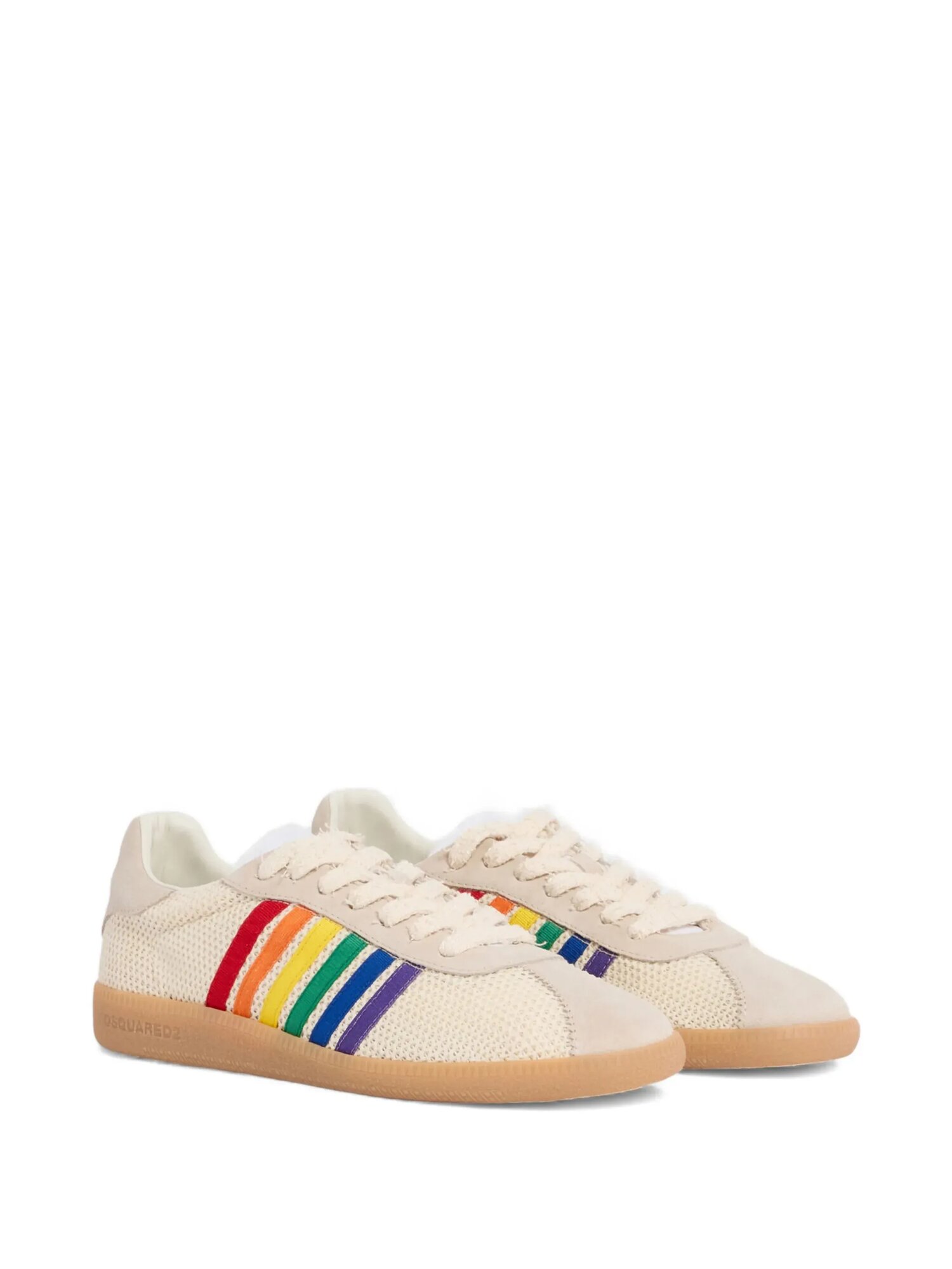 Кроссовки DSQUARED2 rainbow rebels, размер 38.5, white — фото 1