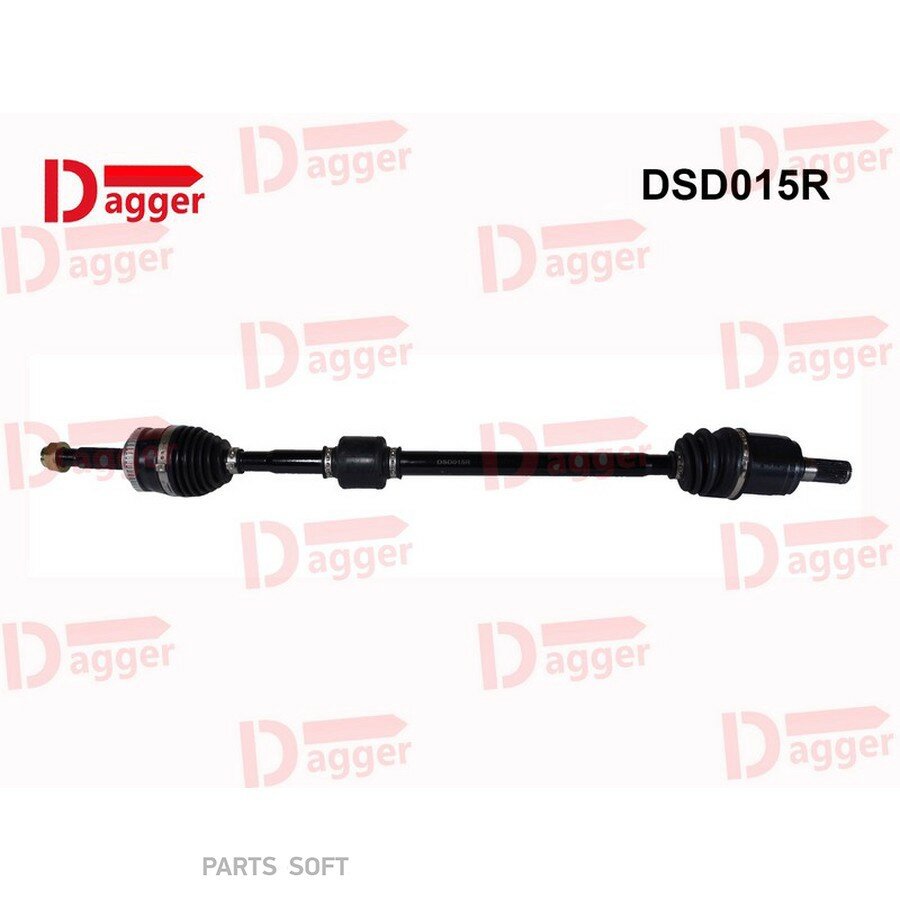 Вал приводной в сборе HYUNDAI SOLARIS KIA RIO AUTO - 6 SPEED 2WD ABS RH DAGGER DSD015R от официального дистрибьютора, DAGGER, артикул DSD015R