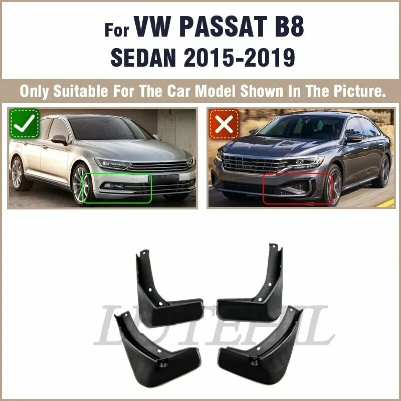 Брызговики, арт. Volkswagen VW Passat B8 2015 2016 2017 2018 2019 Брызговики передние и задние крылья автомобильные аксессуары, 4 шт.