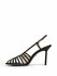 Босоножки Lola Cruz Snakeskin-effect cage sandals, размер 40, black