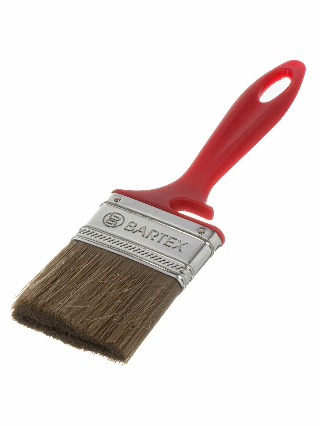 Кисть плоская Bartex Евро 63 мм 2 1/2 дюйма для водно-дисперсионной краски с искусственной щетиной и пластиковой ручкой