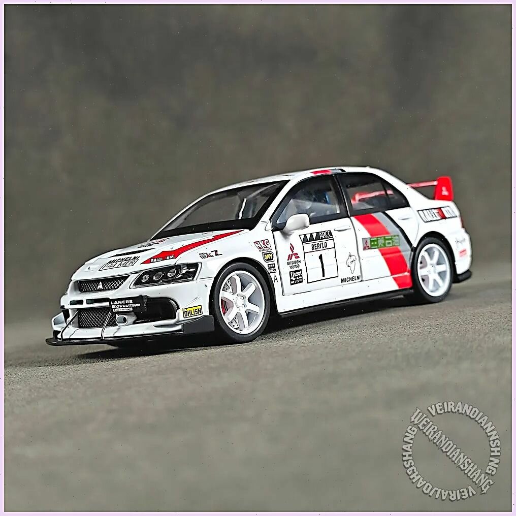 Mодель автомобиля 1/32 Mitsubishi Lancer Evolution EVO Petroleum coating version Детская игрушечная машинка Коллекционные металлические игрушки