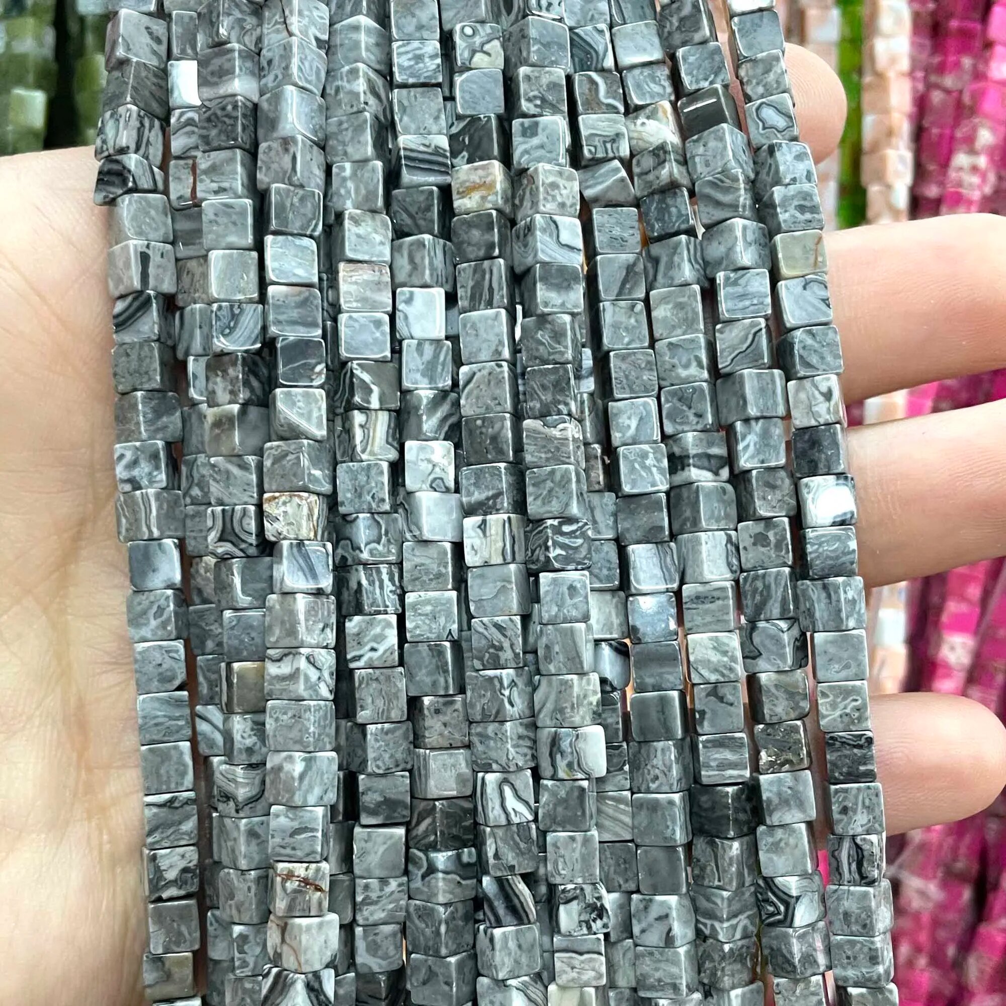 Бусины кубик Map Stone 6 мм (28 шт.)