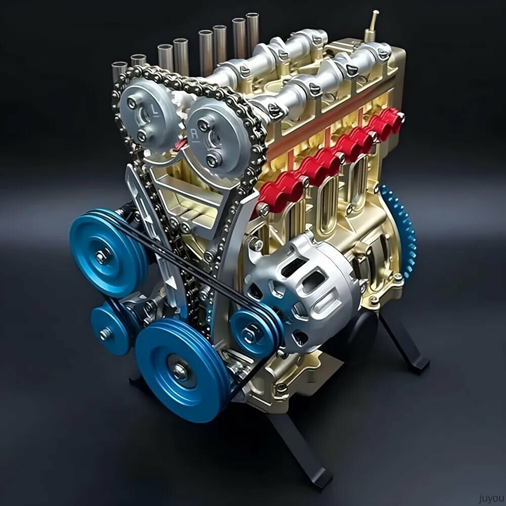 BESTSKY Модель двигателя V8 с металлическими деталями для сборки, набор для взрослых и детей от 12 лет, игрушка-конструктор.
