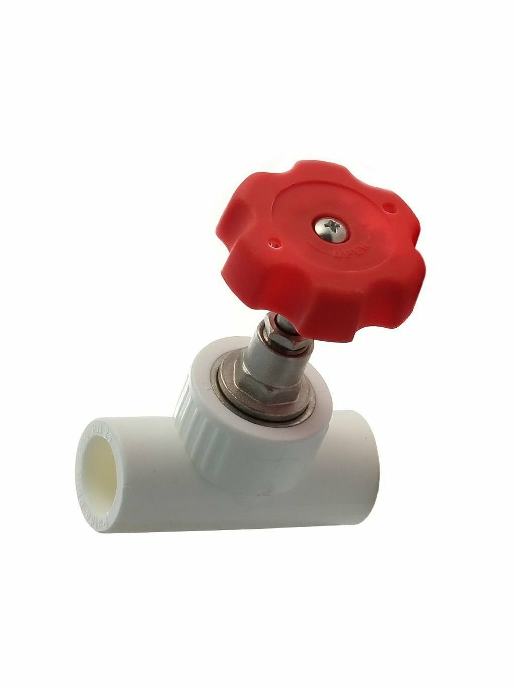 Вентиль полипропиленовый РосТурПласт 20 мм 90 градусов, внутренний/внутренний, белый для водоснабжения и отопления