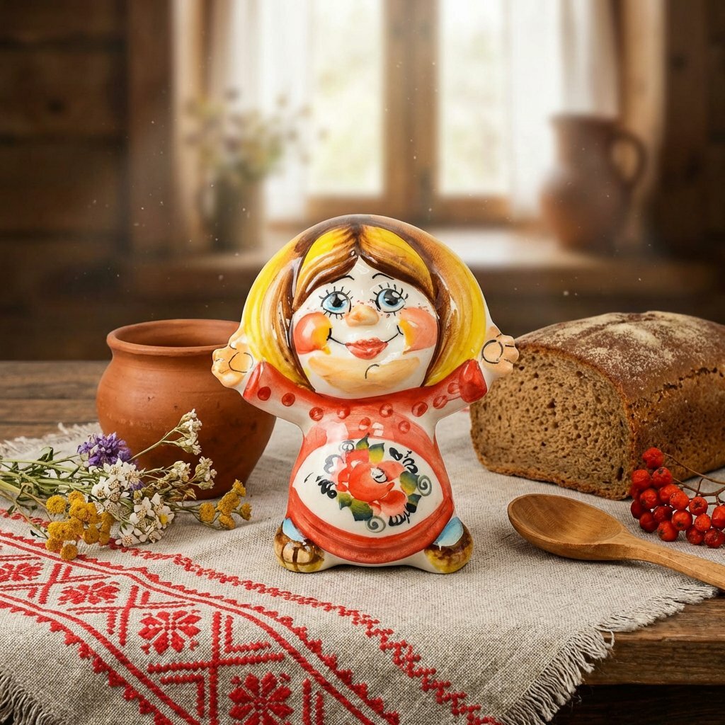 Фигурка Кузя нов цв. ГЛ-456 Народные промыслы Фарфор