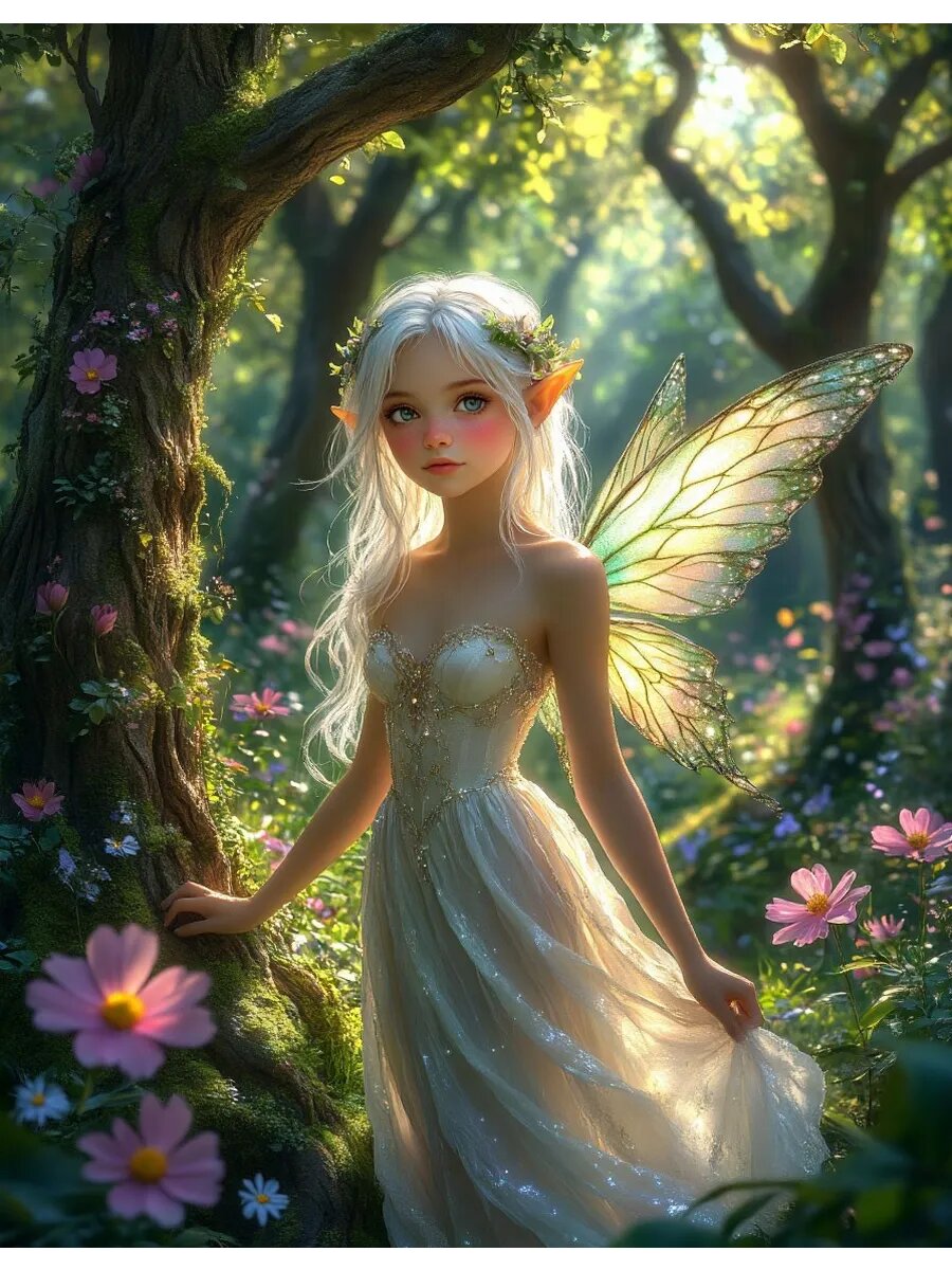 Картина по номерам на холсте Лесная Фея 40*50 см