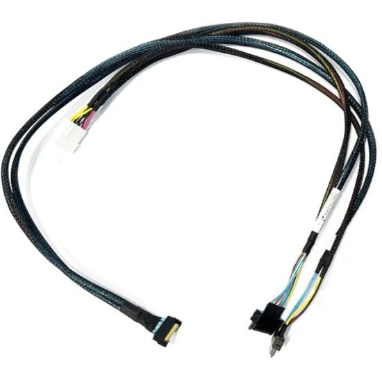 Кабель Noname MCIO x8 to 2x U.2 Straight with Sideband 80cm (PCIE 5.0) Cable