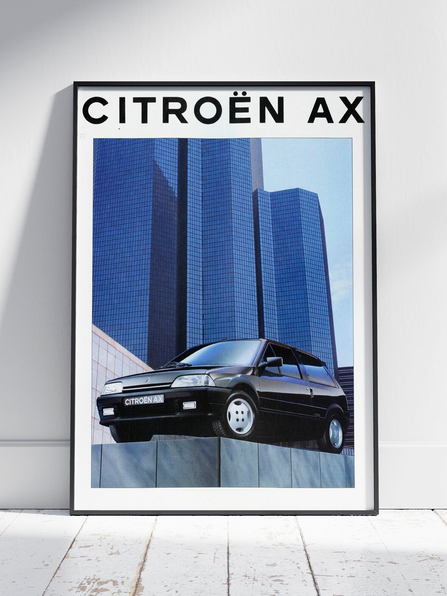 Плакат на стену для интерьера Легенды Авто (Ситроен AX Спорт - Citroen AX Sport) - Постер по машине формата A3 (30x42 см)
