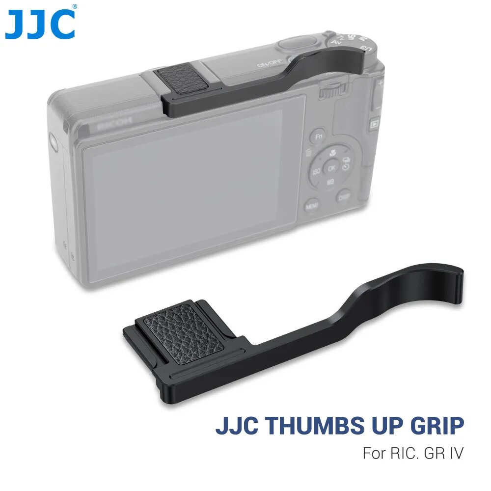 Металлический упор для большого пальца JJC TA-GR4 для Ricoh GR IV, крепление в горячий башмак, черный