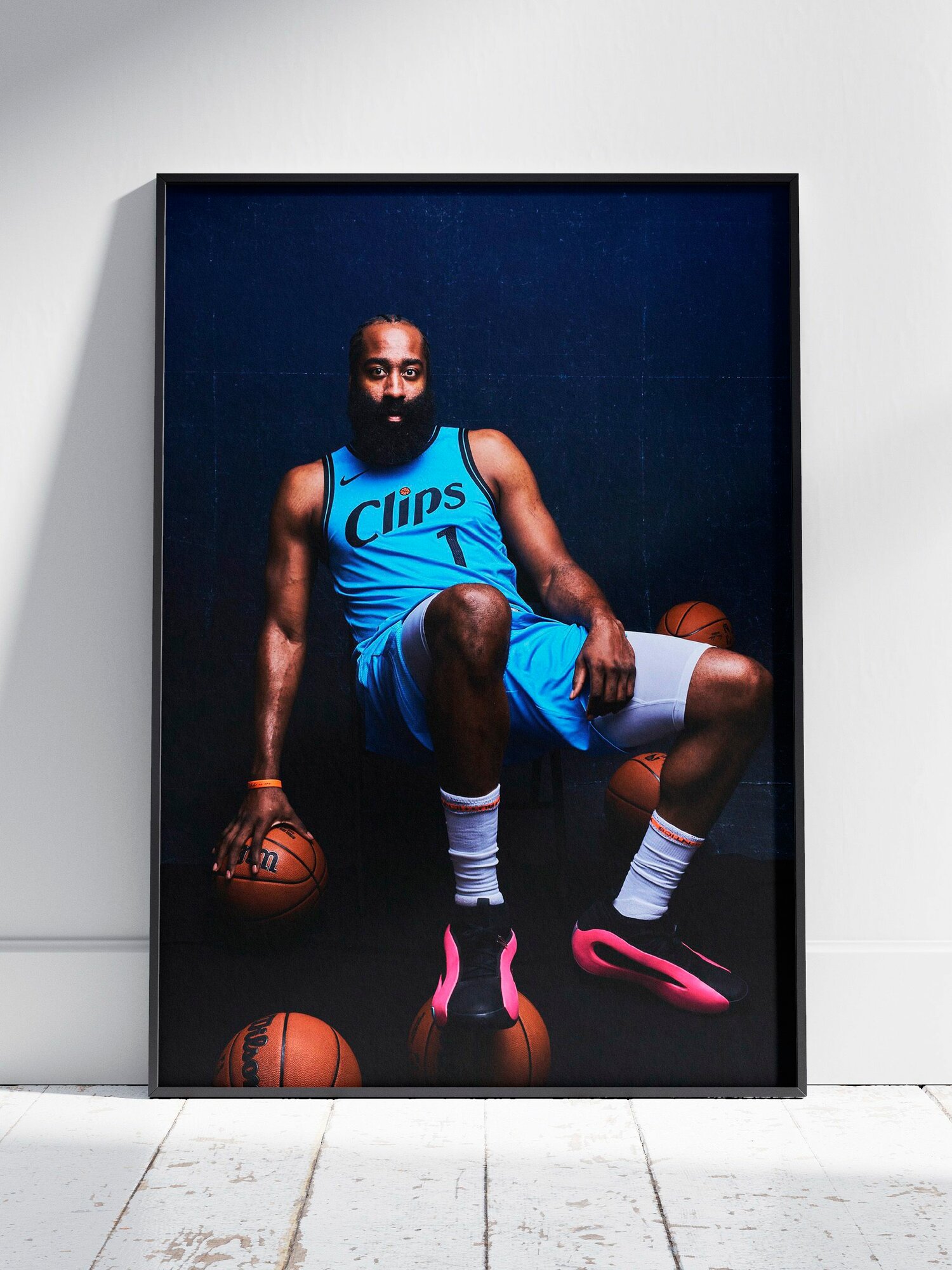 Плакат на стену для интерьера Легенды Баскетбола (Джеймс Харден - James Harden 5) - Постер по спорту и физической активности формата A3 (30x42 см)