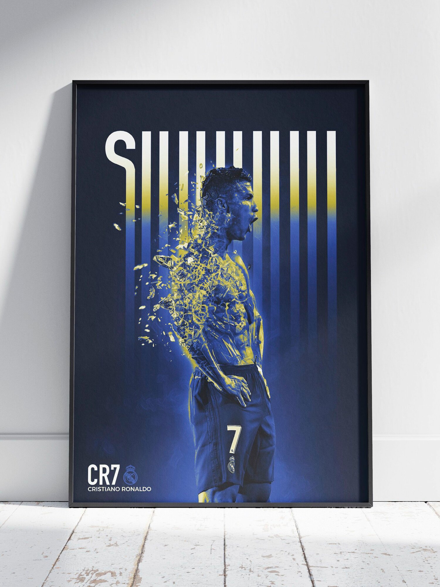Плакат на стену для интерьера Реал Мадрид (Криштиану Роналдо - Cristiano Ronaldo 7) - Постер по спорту и физической активности формата A4 (21x30 см)