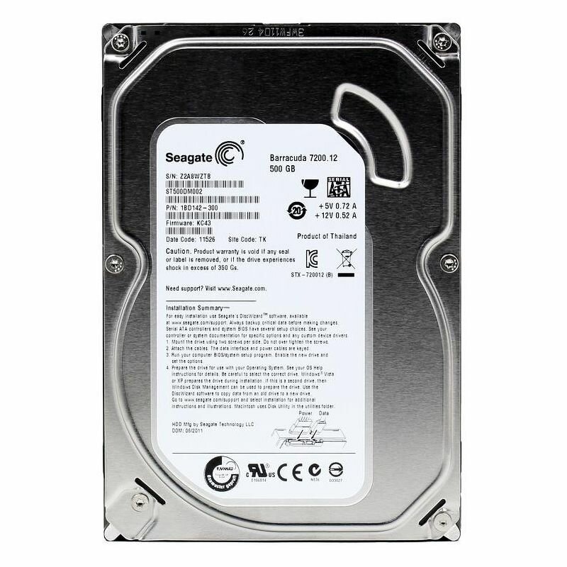 Жесткий диск Seagate 1BD142-303 500Gb SATAIII 3,5" HDD