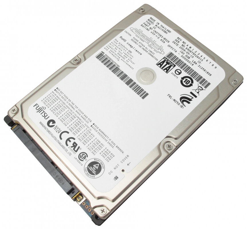 Жесткий диск Fujitsu MJA2160BH G2 160Gb 5400 SATAII 2,5" HDD