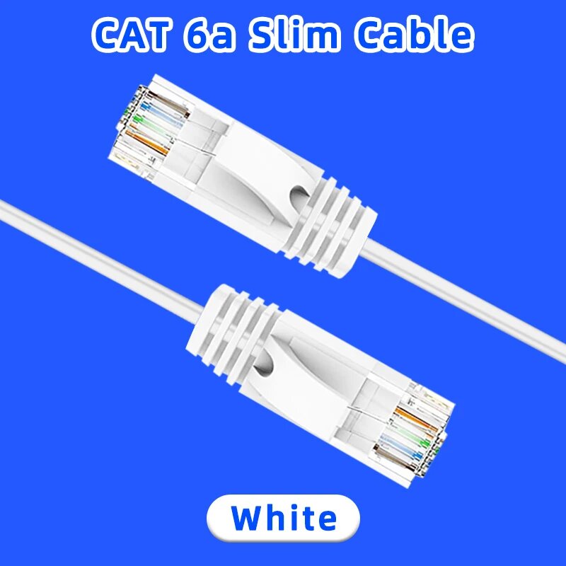 CAT 6a Slim Ethernet кабель белый, 15m