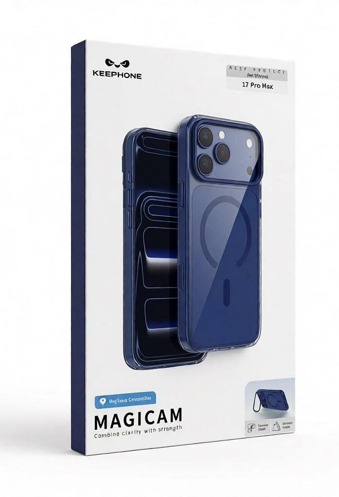 Чехол накладка 17 Pro Max KEEPHONE MAGICAM темно-синий