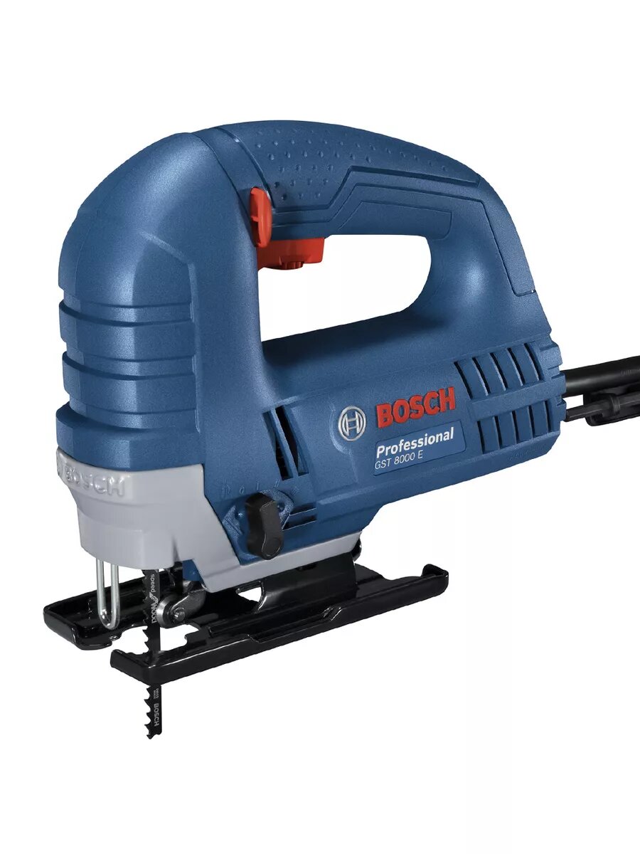 Лобзик сетевой Bosch GST 8000 E синий, 710 Вт, ход 20 мм, 500 - 3100 ходов/мин