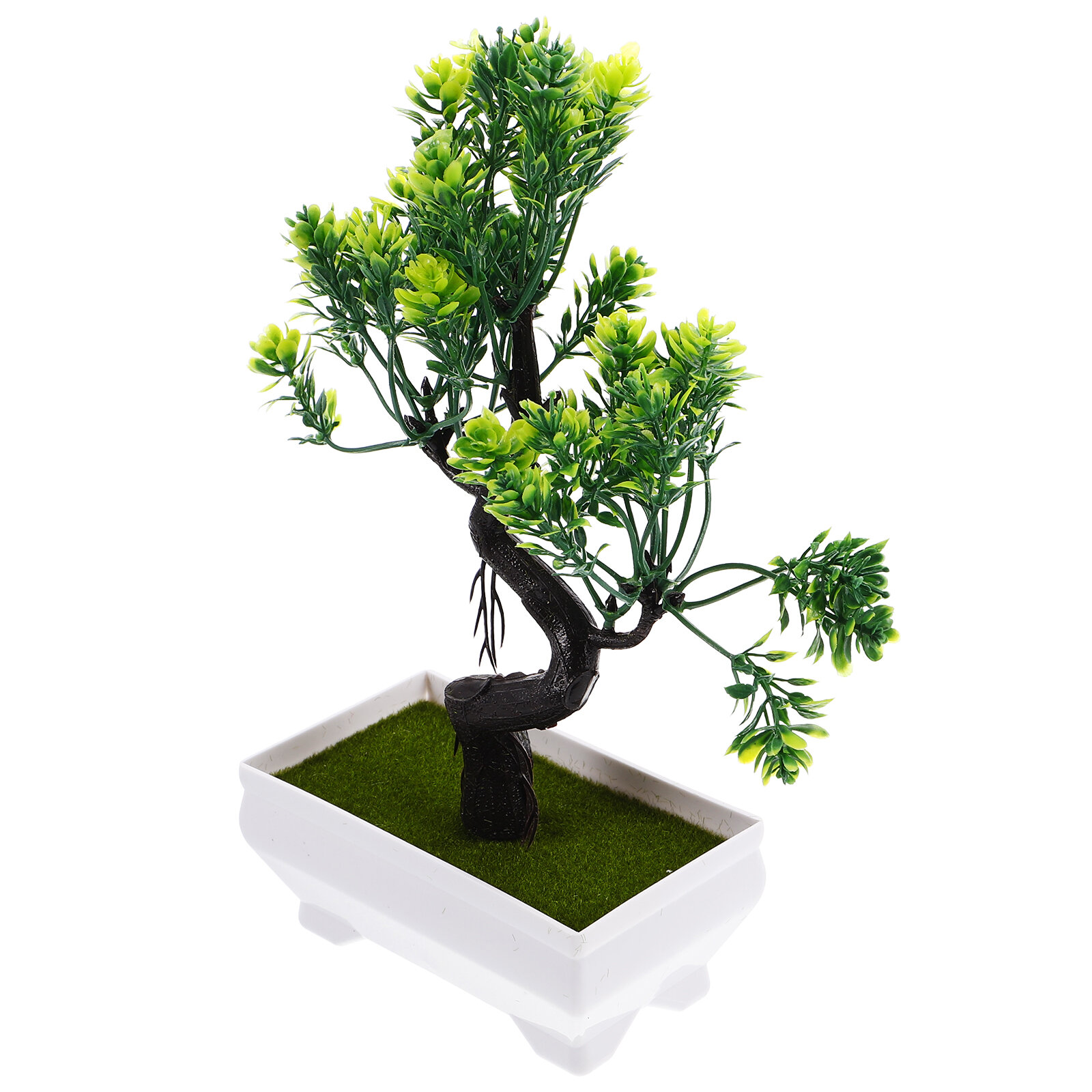 Искусственное растение в горшке, шар из искусственной травы, бонсай, маленькое дерево, украшение для дома, цветочное украшение, искусственное елочное украшение (【Зеленый цвет удачи】)