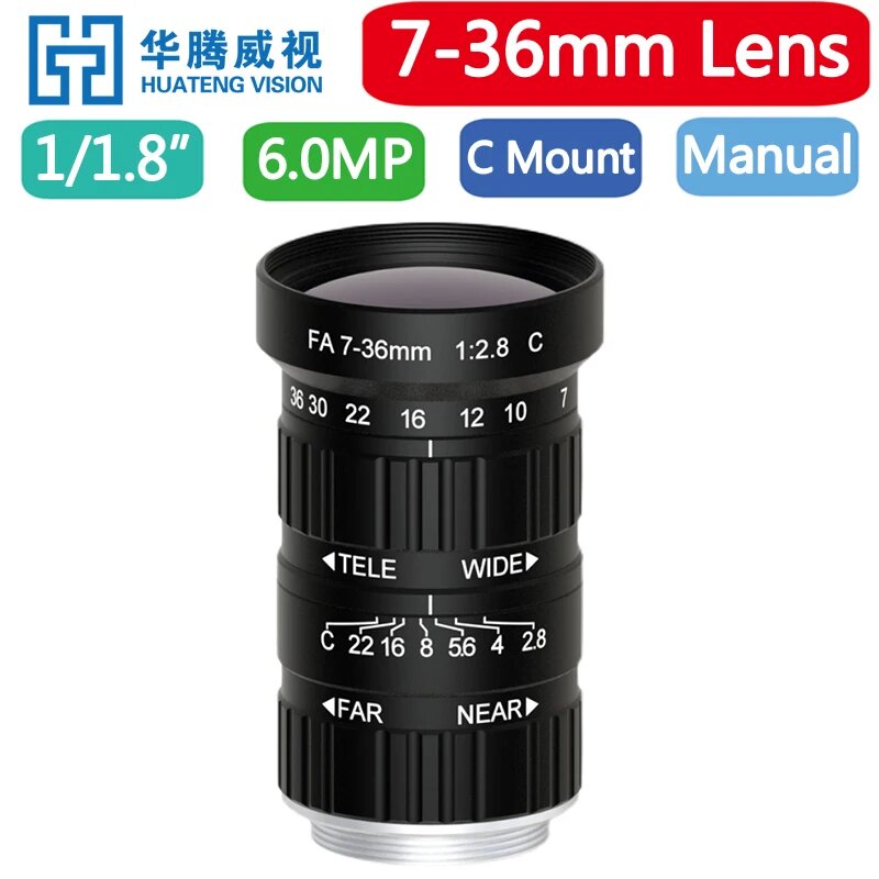 Промышленный объектив HUATENGVISION HD 5MP Zoom 7-36 мм