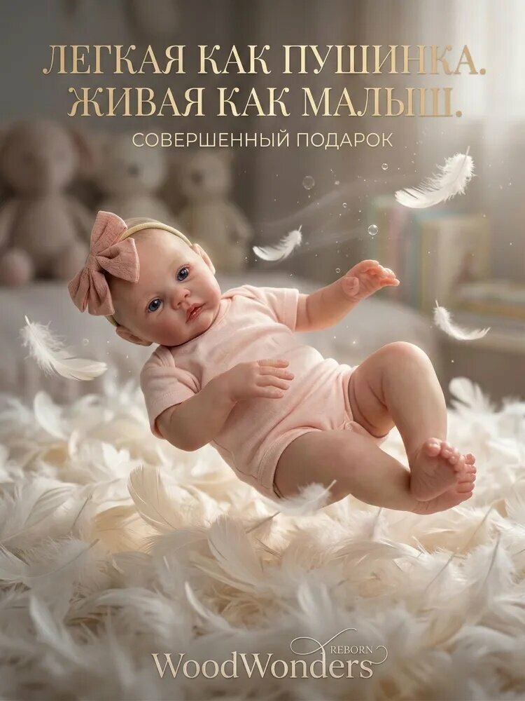 Кукла для девочки реборн 50 см, мягконабивной, подарок для девочки