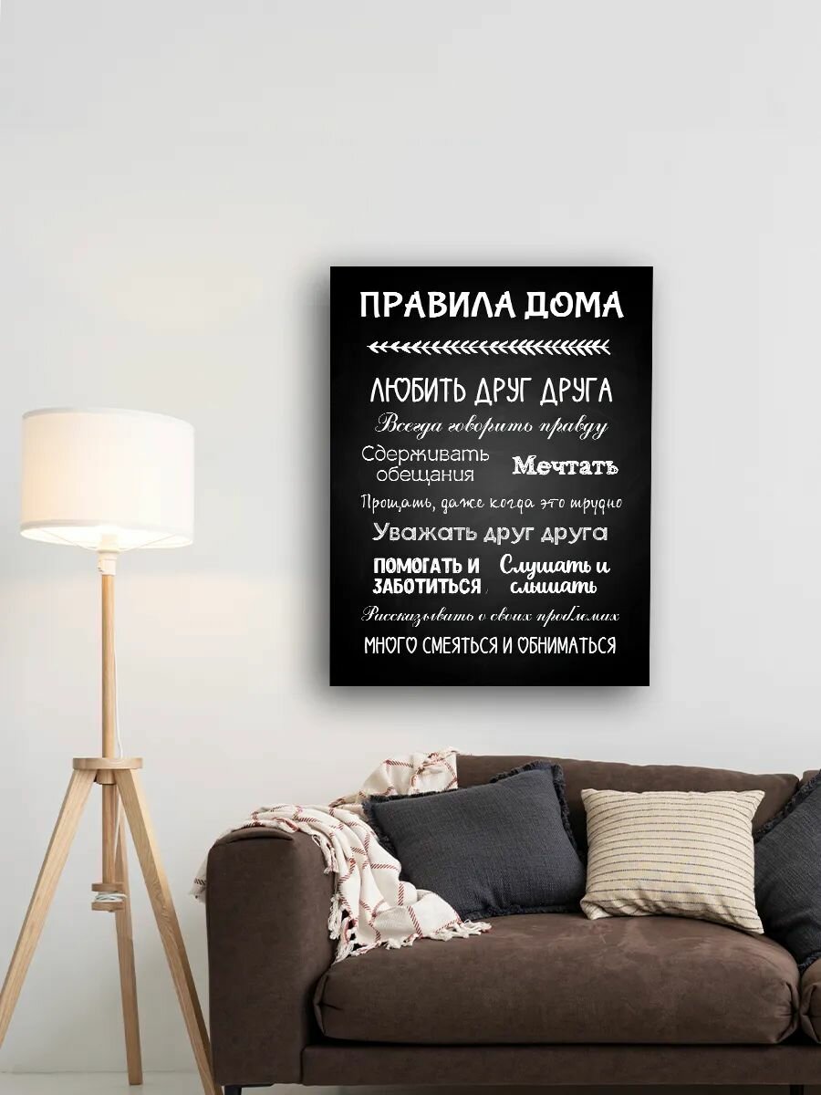 Постер на стену Правила дома, , плакат 1шт, А3 размер. — фото 1