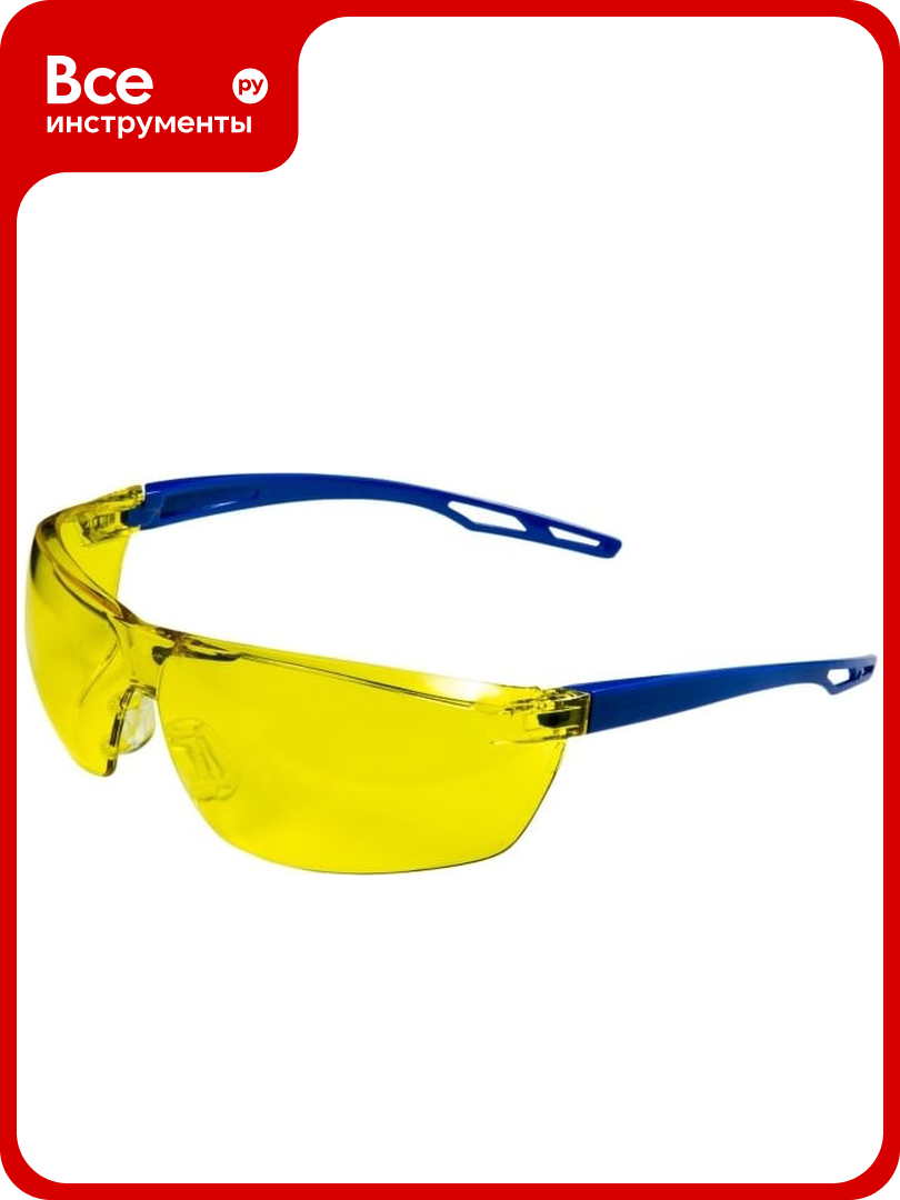 Очки открытые РОСОМЗ О28 Победит CONTRAST StrongGlass желтые 12857-5