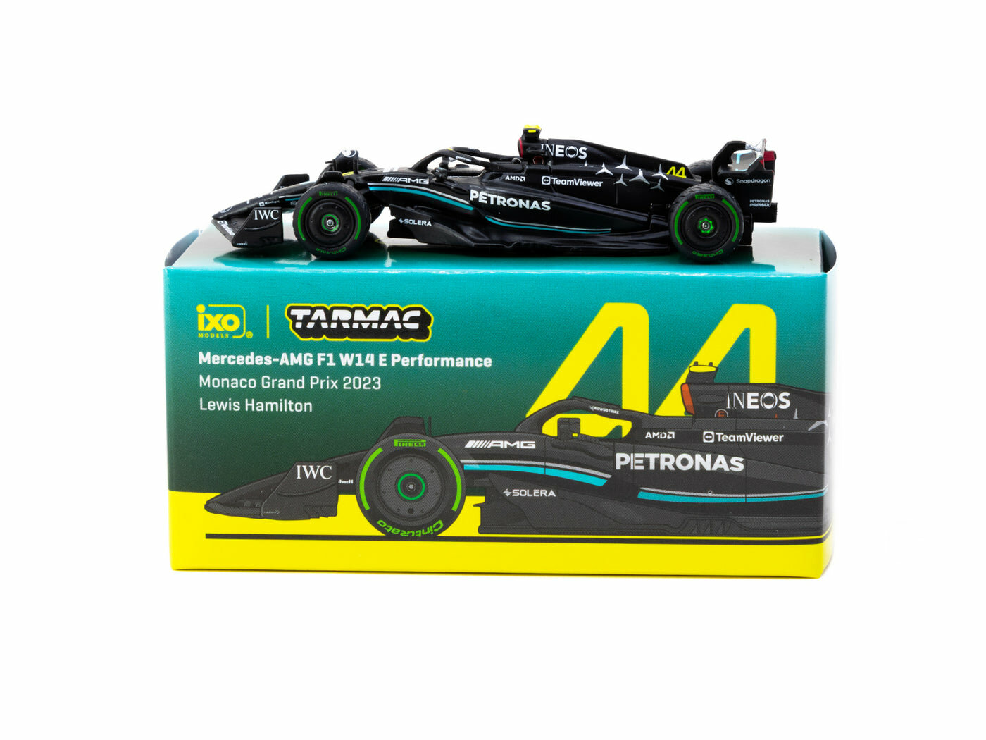 Коллекционная машинка Tarmac Works 1:64 Mercedes-AMG F1 W14 E Performance Monaco Grand Prix 2023