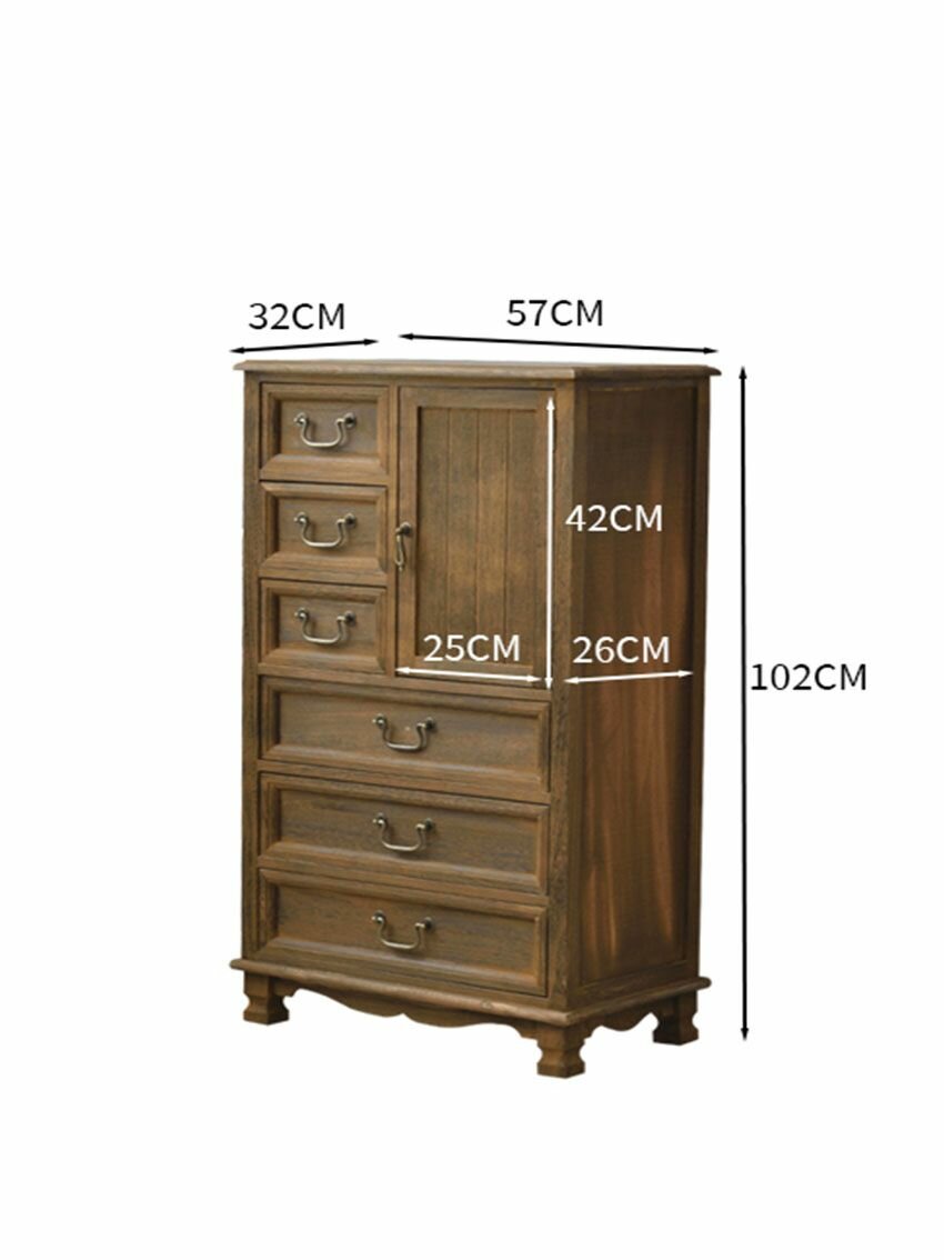 Комод из массива дерева с плетением ротанга — ретро-кантри для спальни, гостиной и прихожей, с экологичным лаком