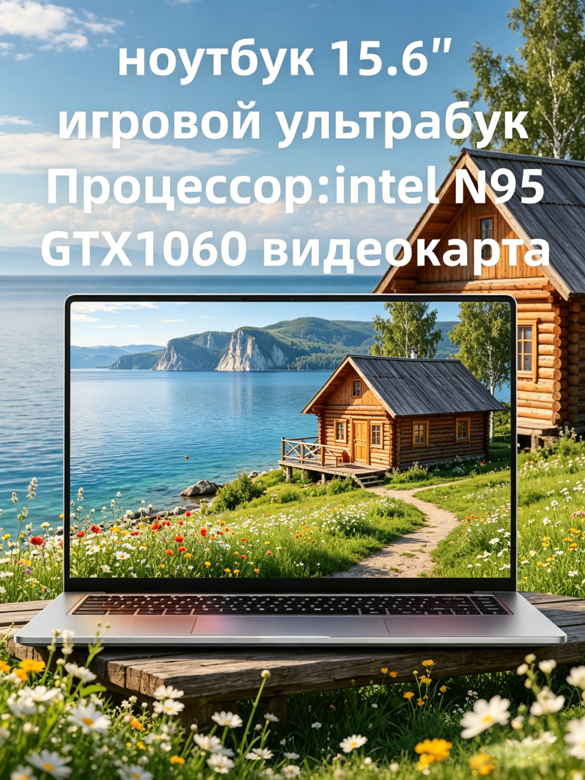 15.6" intel N95 gtx1060 видеокарта Премиальный игровой ноутбук для работы и учебы ноутбуки noutbuk ультрабук Windows11