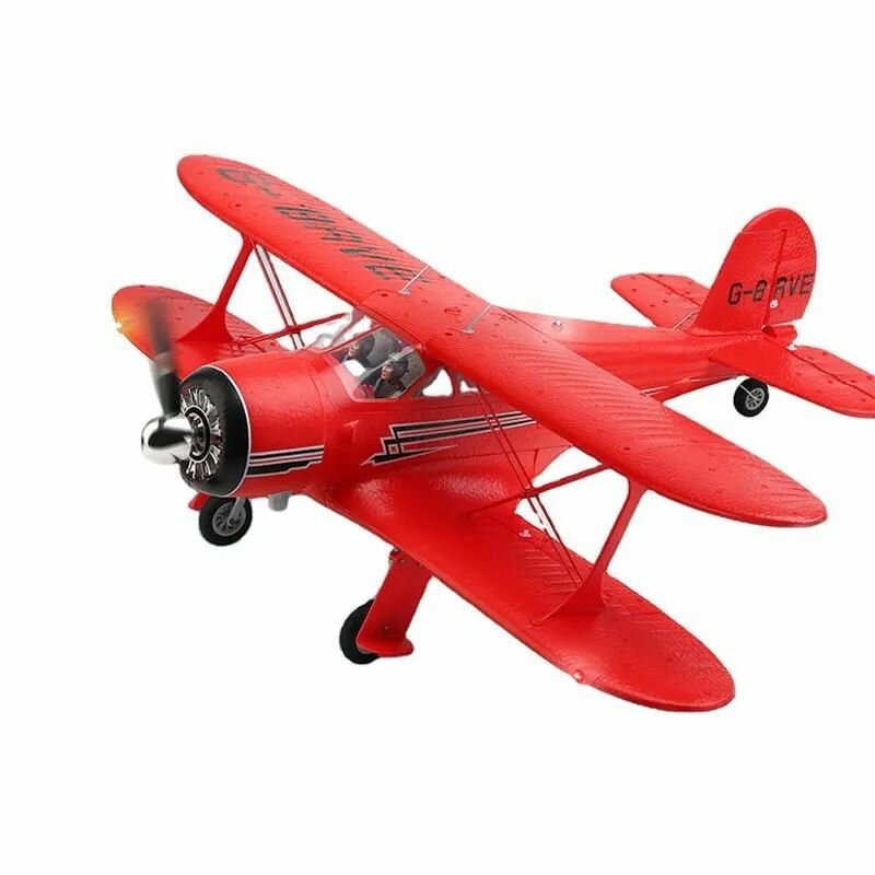Возрастное ограничение от : 14+ Радиоуправляемый самолет Wltoys A300 XK-A300 , четырехканальный биплан, 2.4G3D6G , 6 осевой гироскоп , Beech D17S времен Второй мировой войны