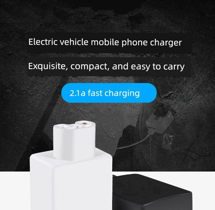 Двухпортовый USB адаптер 2.1А с быстрой зарядкой для электрических велосипедов и скутеров 48В/60В/72В/120В